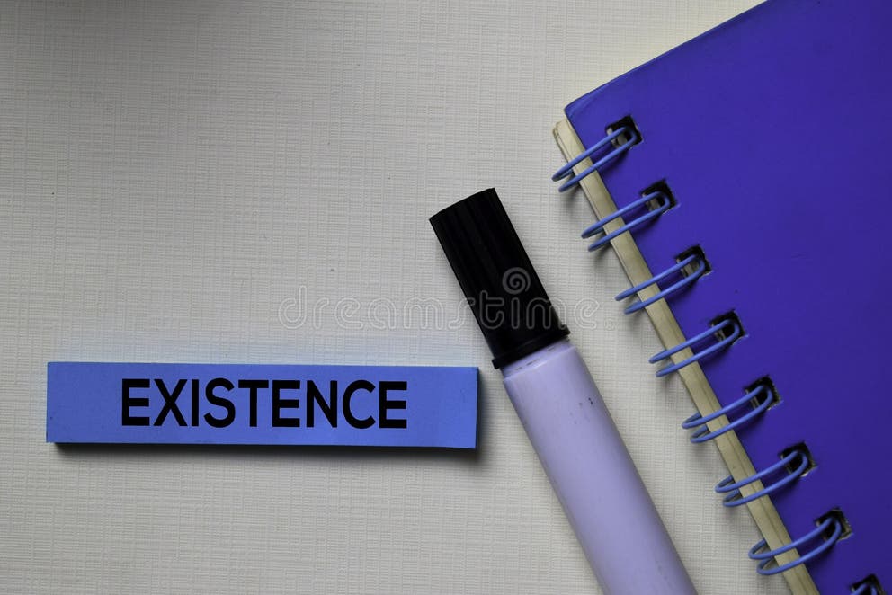 Existence Text on Sticky Notes Isolated on Office Desk Stock Photo ...