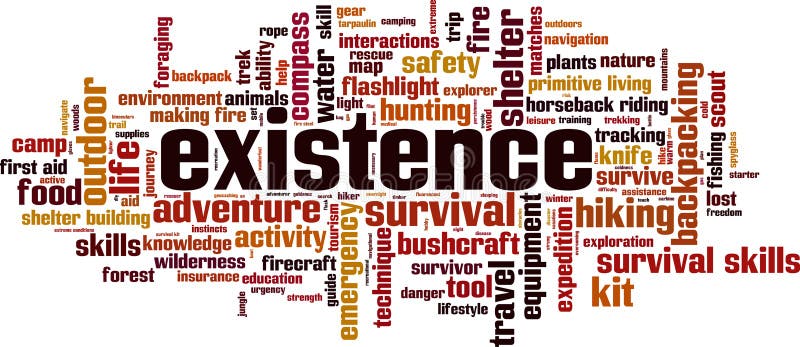 Existence word cloud stock vector. Illustration of fishing - 286105636