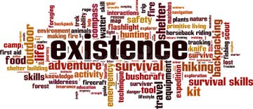 Existence word cloud stock vector. Illustration of fishing - 286105636