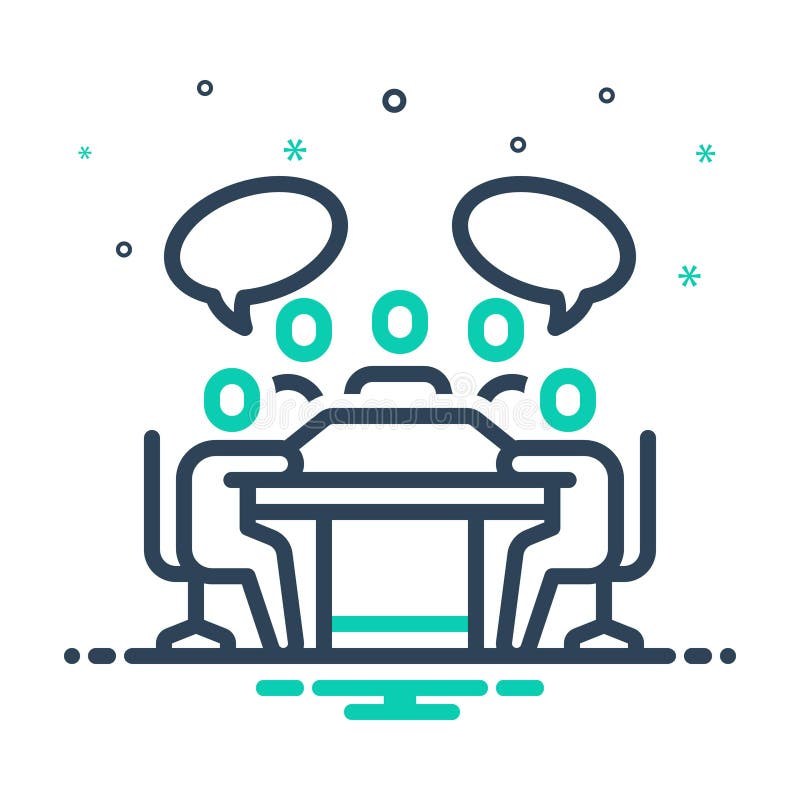 Mix Icon for Existing Meeting, Existing and Conference Stock Vector ...