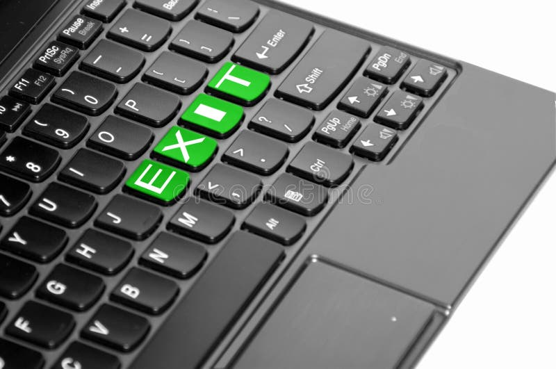 Exit Sign Computer Keyboard Stock Photos - Free & Royalty-Free Stock ...