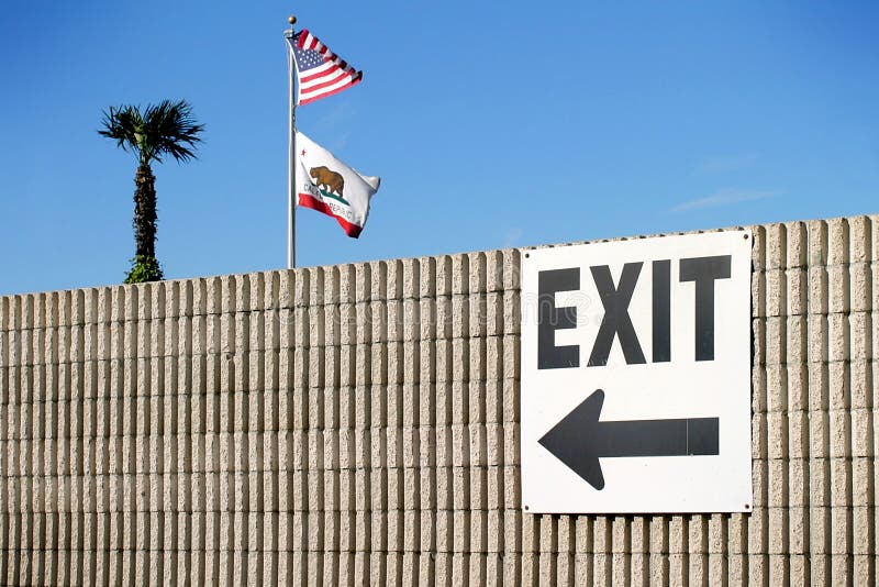 Exit stock photo. Image of blue, sign, text, point, california - 4479324