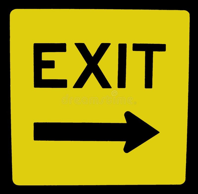 Highway Exit Sign stock photo. Image of point, arrow, reflective - 603036