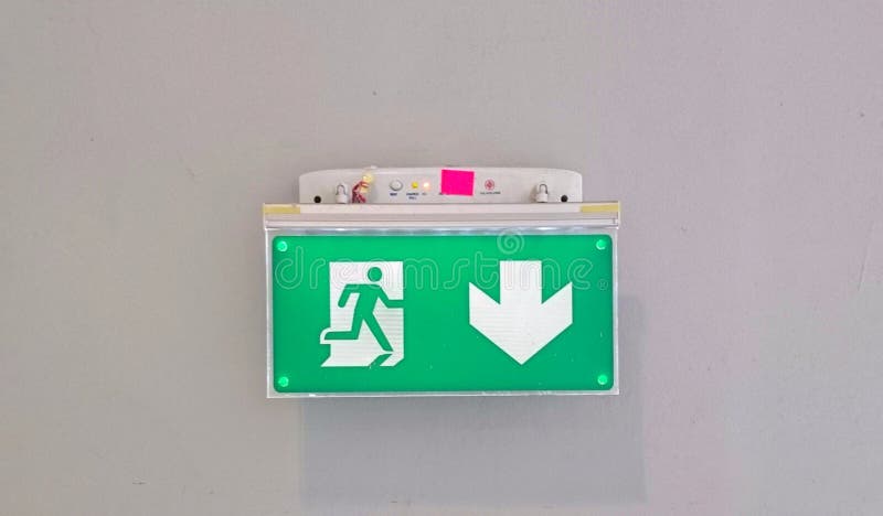 Exit stock image. Image of sign, green, light, alarm - 91505051