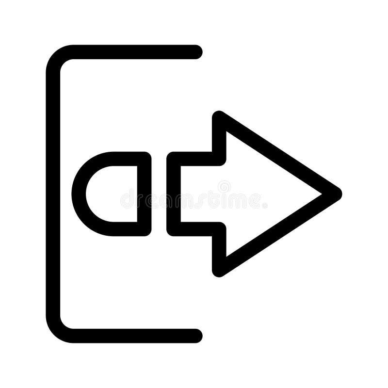 Exit arrow icon stock vector. Illustration of direction - 219805047