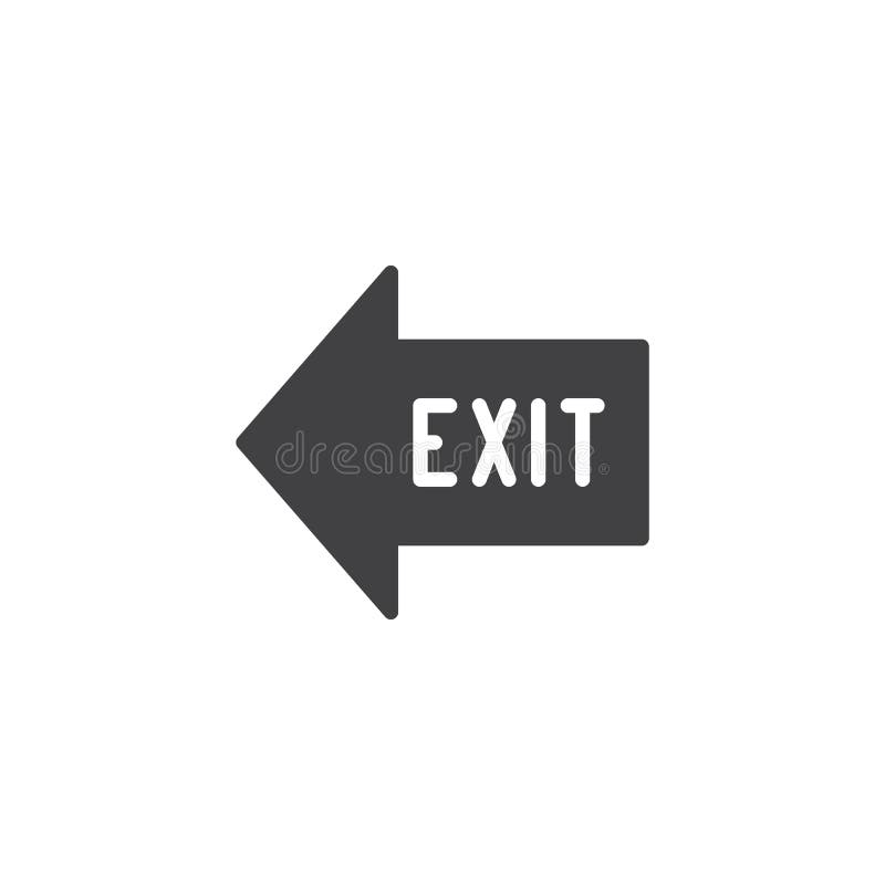 Exit arrow icon vector stock vector. Illustration of arrow - 109108500