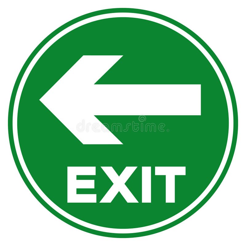 Exit Arrow Left Symbol Sign, Vector Illustration, Isolate on White ...