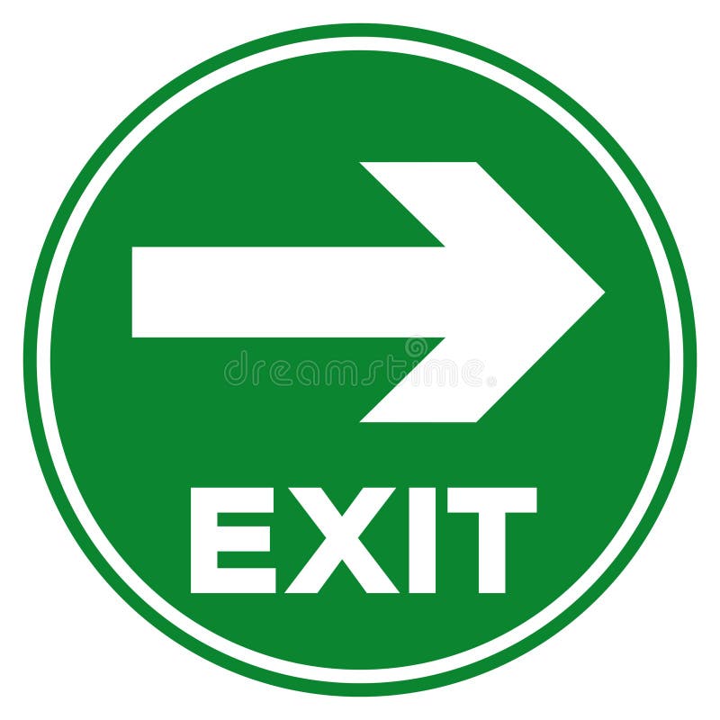 Exit Arrow Right Symbol Sign, Vector Illustration, Isolate on White ...