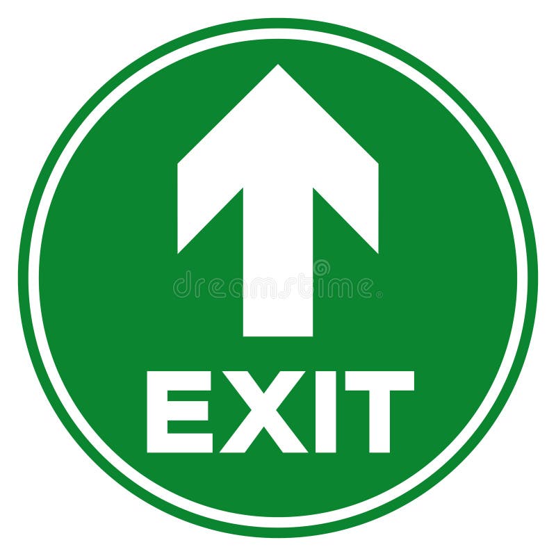 Exit Arrow Up Symbol Sign, Vector Illustration, Isolate on White ...