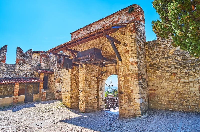 The Exit from the Brescia Castle, Italy Stock Photo - Image of mansion ...