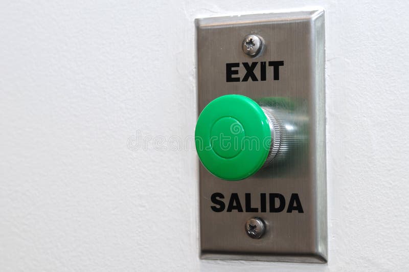 Exit button. stock photo. Image of exit, access, devise - 13160818