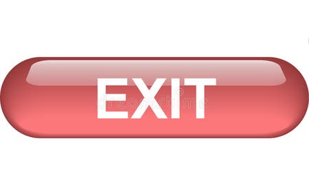 Exit Button stock vector. Illustration of leaving, away - 2232939