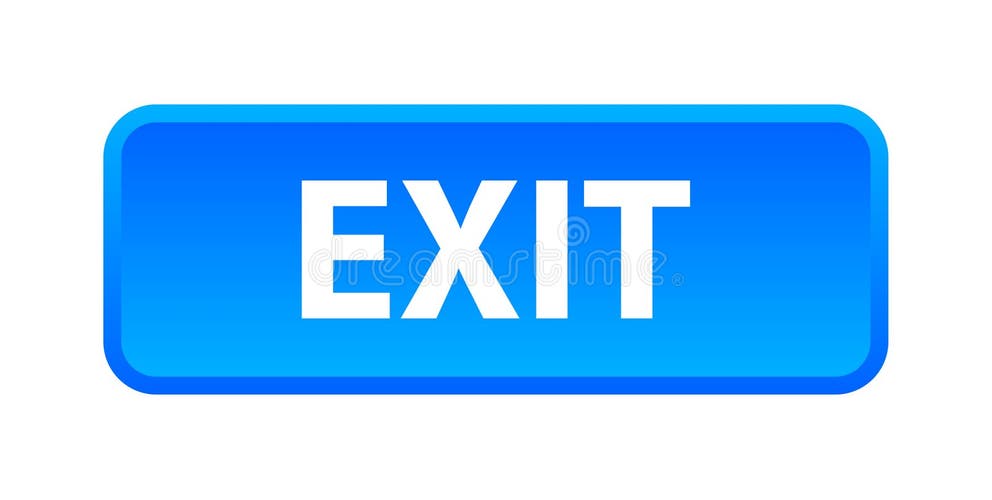 Exit button stock vector. Illustration of graphic, frame - 183983630