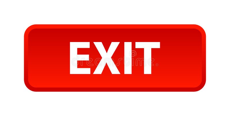 Exit button stock vector. Illustration of delete, danger - 183983834