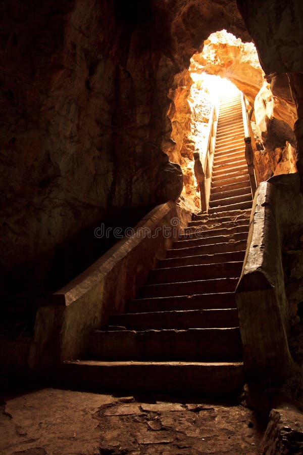 Exit of the cave stock image. Image of monk, indoor, outdoors - 34082975
