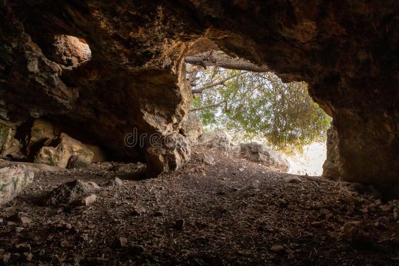 The Exit from the Cave Where the Primitive People Lived in Tel Yodfat ...
