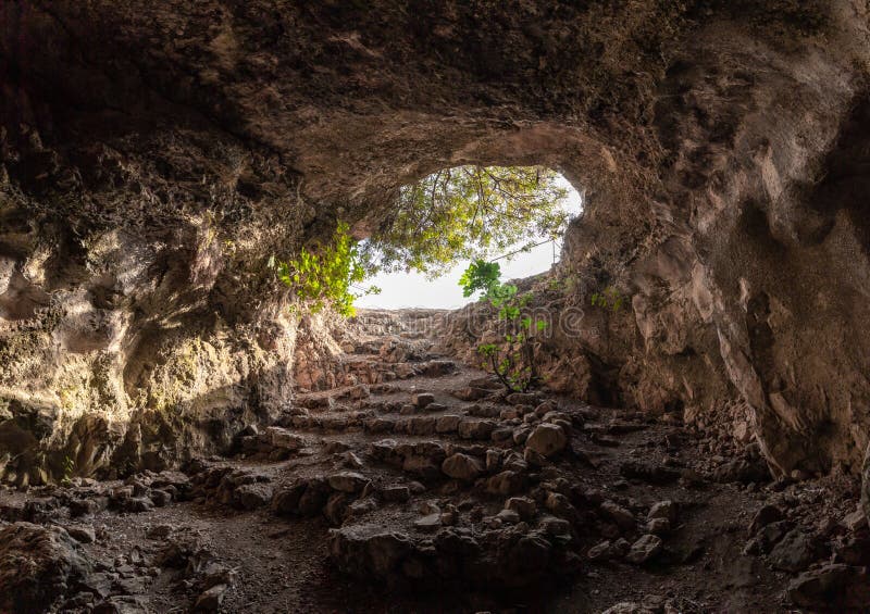Exit from the Cave Where the Primitive People Lived in Tel Yodfat ...