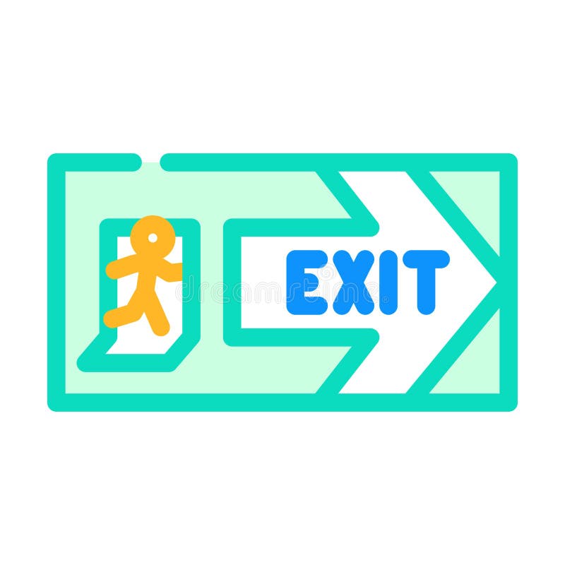 Exit Close Color Icon Vector Illustration Stock Vector - Illustration ...