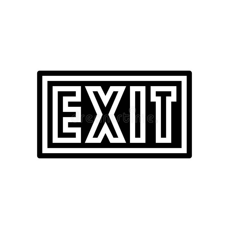 Exit Close Glyph Icon Vector Illustration Stock Vector - Illustration ...