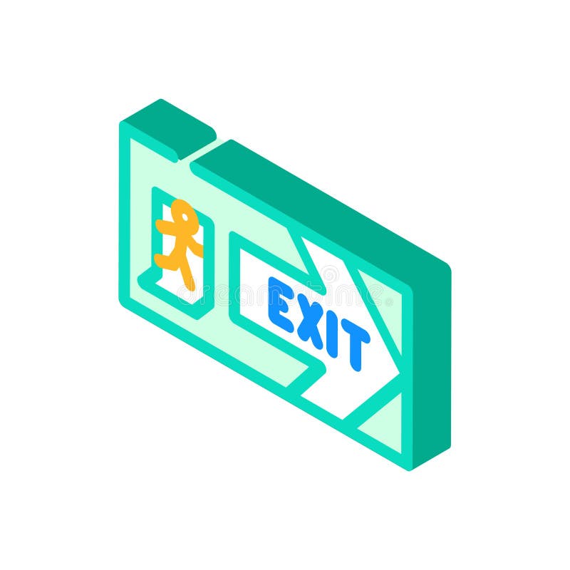 Exit Close Isometric Icon Vector Illustration Stock Illustration ...