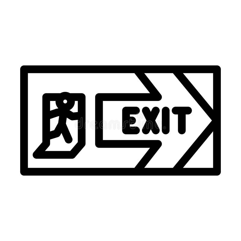 Exit Close Line Icon Vector Illustration Stock Vector - Illustration of ...