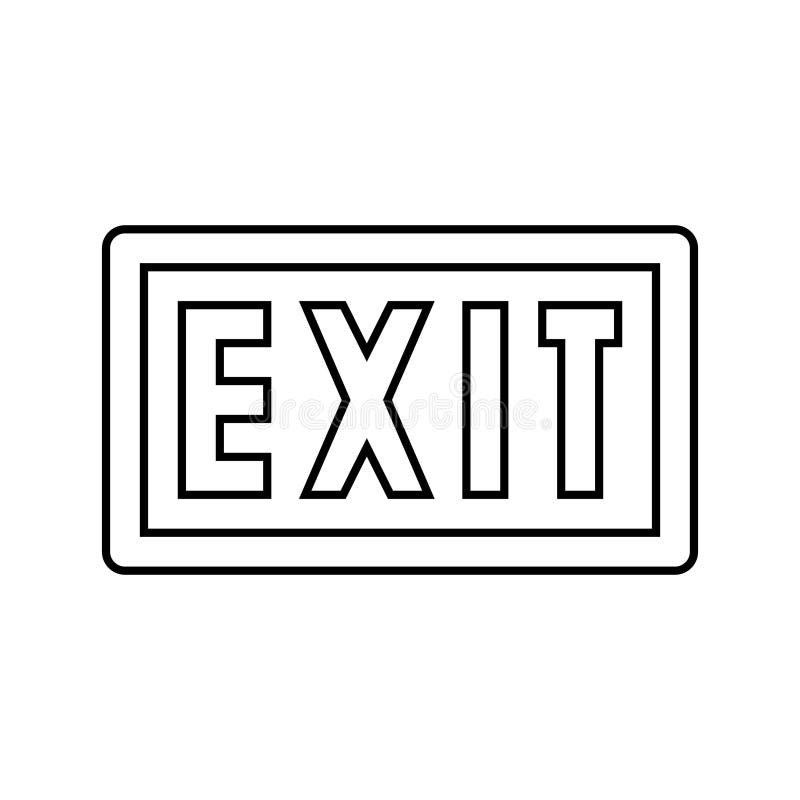 Exit Close Line Icon Vector Illustration Stock Illustration ...