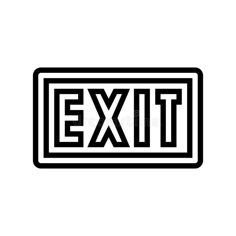 Exit Close Line Icon Vector Illustration Stock Illustration ...