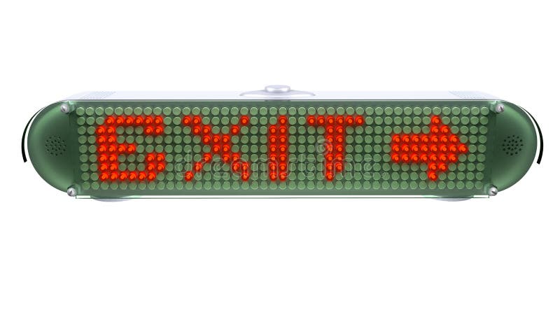 EXIT - Digital Pin Sign with Emitting LED Light Stock Illustration ...