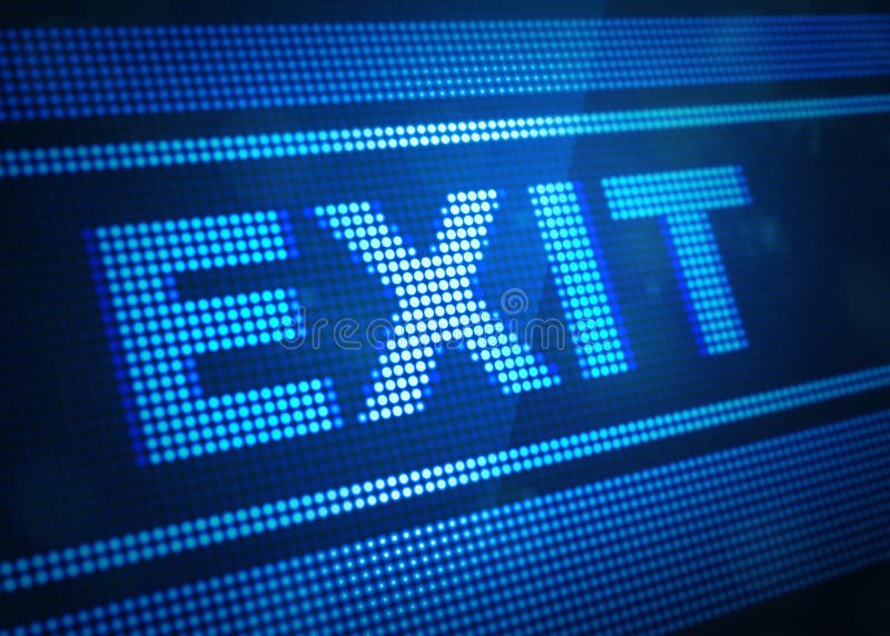 EXIT - Digital Pin Sign with Emitting LED Light Stock Illustration ...
