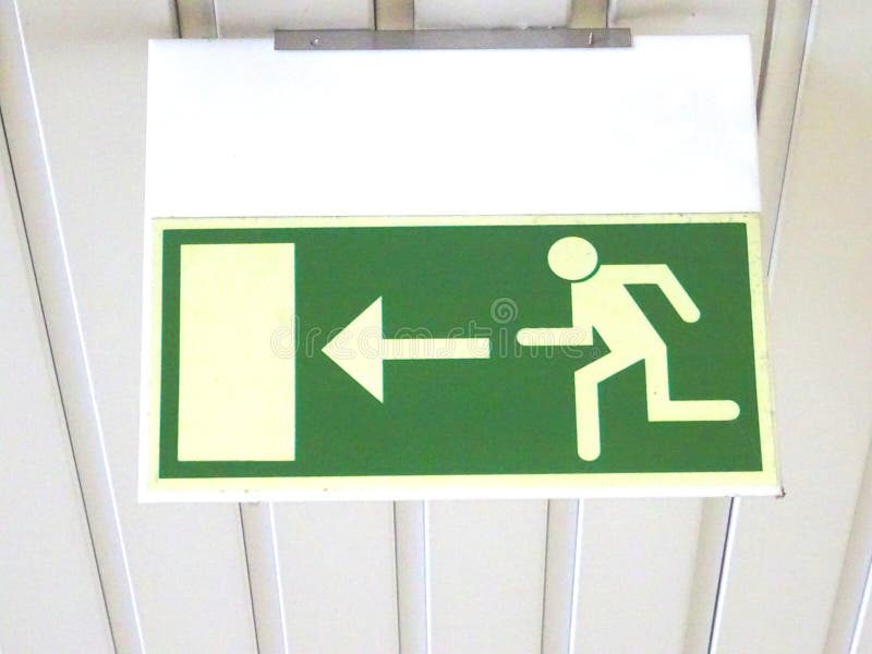 An exit direction stock photo. Image of number, signage - 214857740