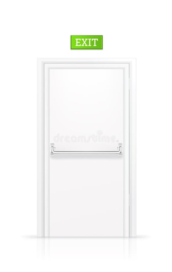 Exit Door stock illustration. Illustration of urgent - 22397381