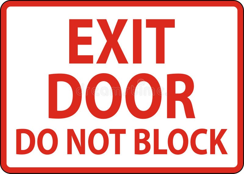 Fire Exit Do Not Block Stock Illustrations – 152 Fire Exit Do Not Block ...
