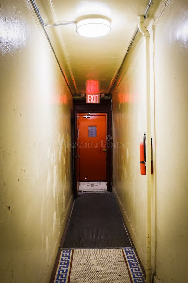 Exit hallway security stock image. Image of hall, indoor - 43603099