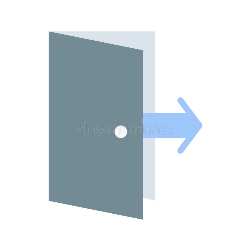 Exit Door Icon Image. stock vector. Illustration of gate - 284226769