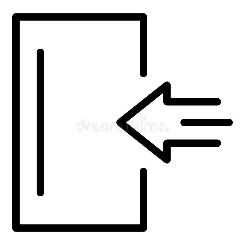 Exit Door Interface Icon Color Outline Vector Stock Illustration ...