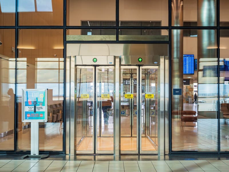 Exit Door of the Oklahoma Airport Editorial Stock Image - Image of ...