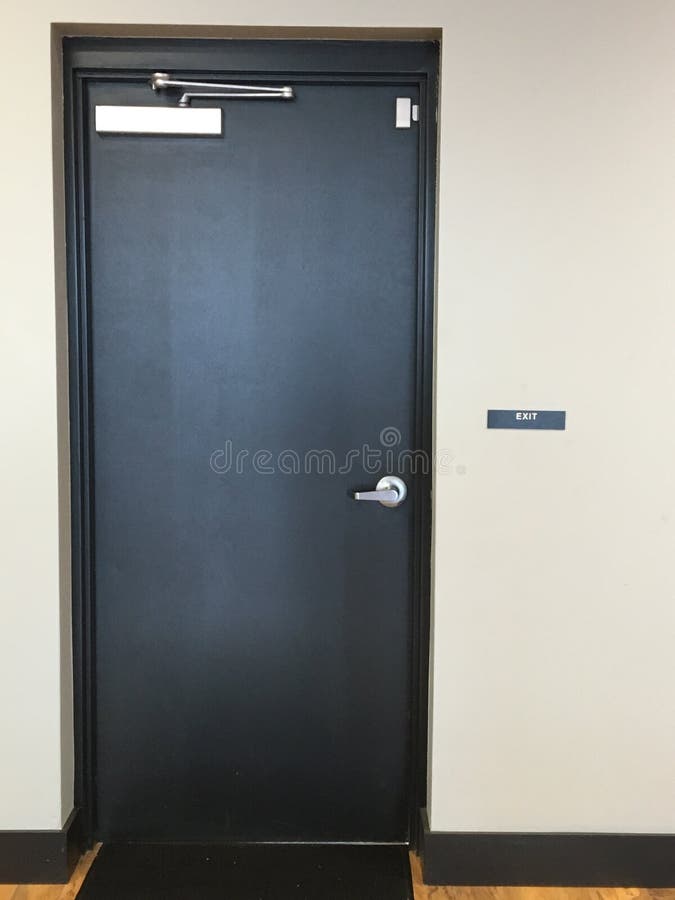 Exit door stock photo. Image of exit, locked, door, black - 72856158