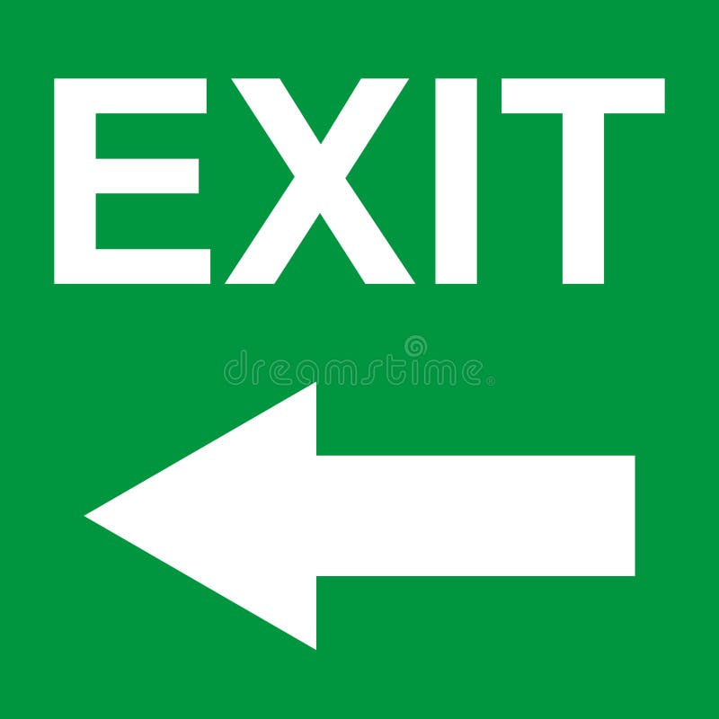 Exit Door Sign without Arrow. Vector Icon, Safety Symbol Stock Vector ...