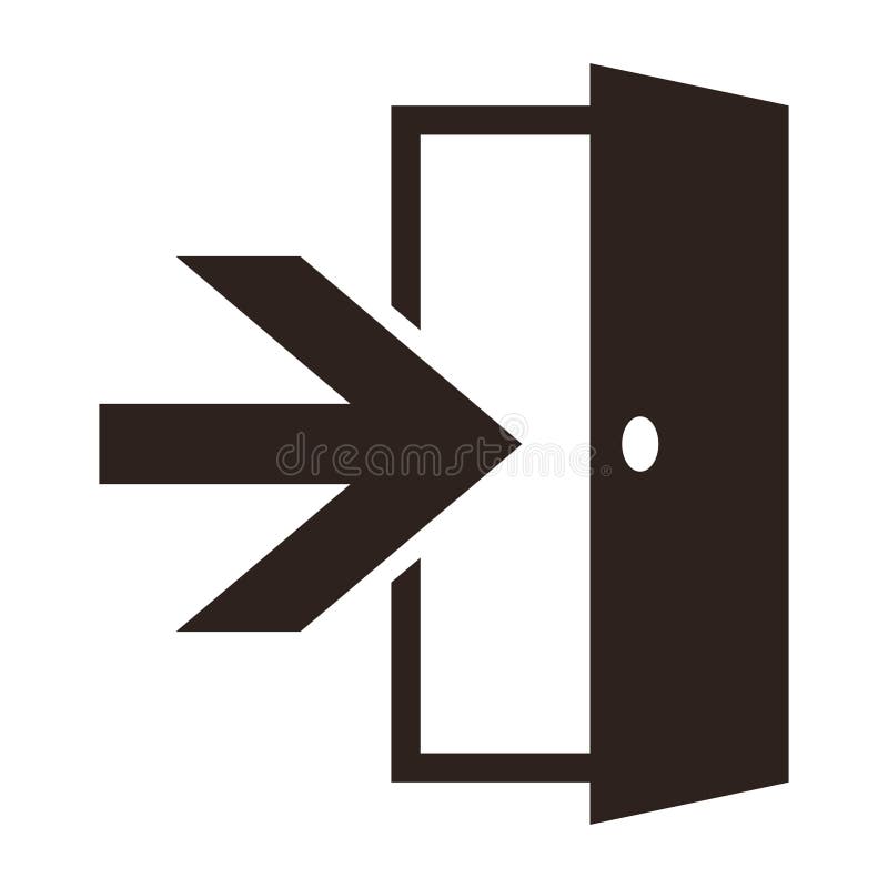 Exit Door Sign. Exit Way Icon. Emergency Exit Stock Vector ...