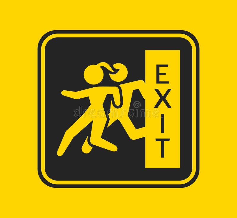 Exit door symbol stock vector. Illustration of symbol - 217330669