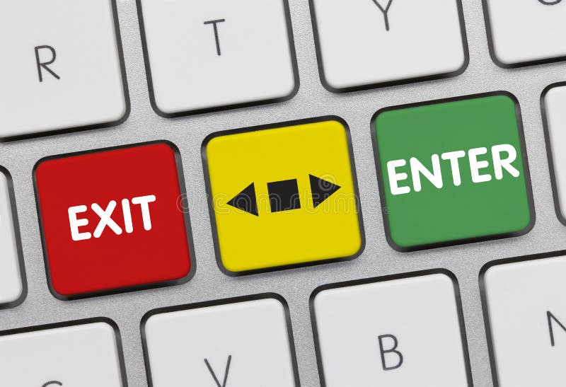 Keyboard with Exit Button stock image. Image of cancel - 18772625