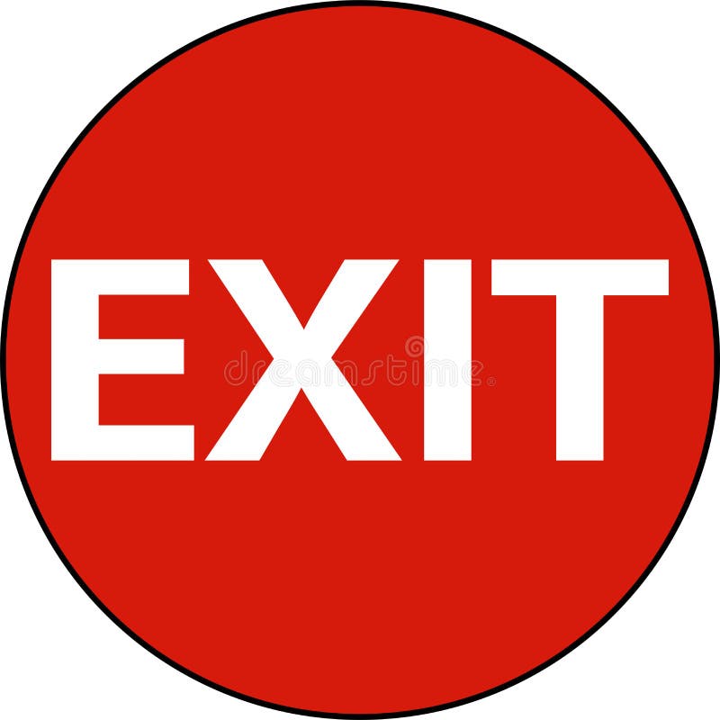 Exit Floor Sign on White Background Stock Vector - Illustration of ...