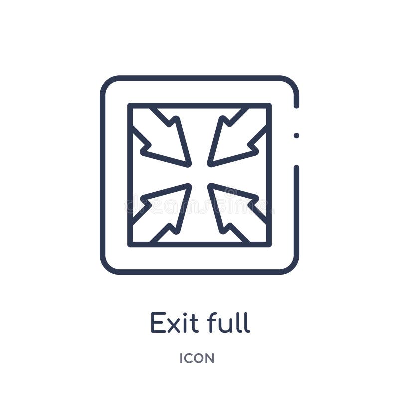 Exit Full Screen Arrows Icon from User Interface Outline Collection ...