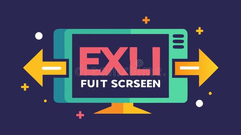 Exit Full Screen Button, Screen Mode, Display Options, User Interface Vector Design Generative ...