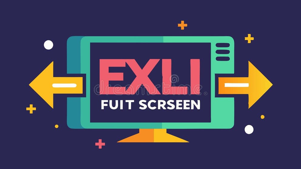 Exit Full Screen Button, Screen Mode, Display Options, User Interface Vector Design Generative ...
