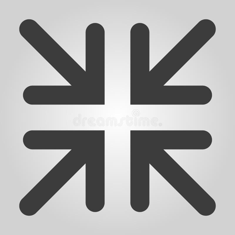 The Exit Full Screen Icon. Arrows Symbol Stock Vector - Illustration of ...