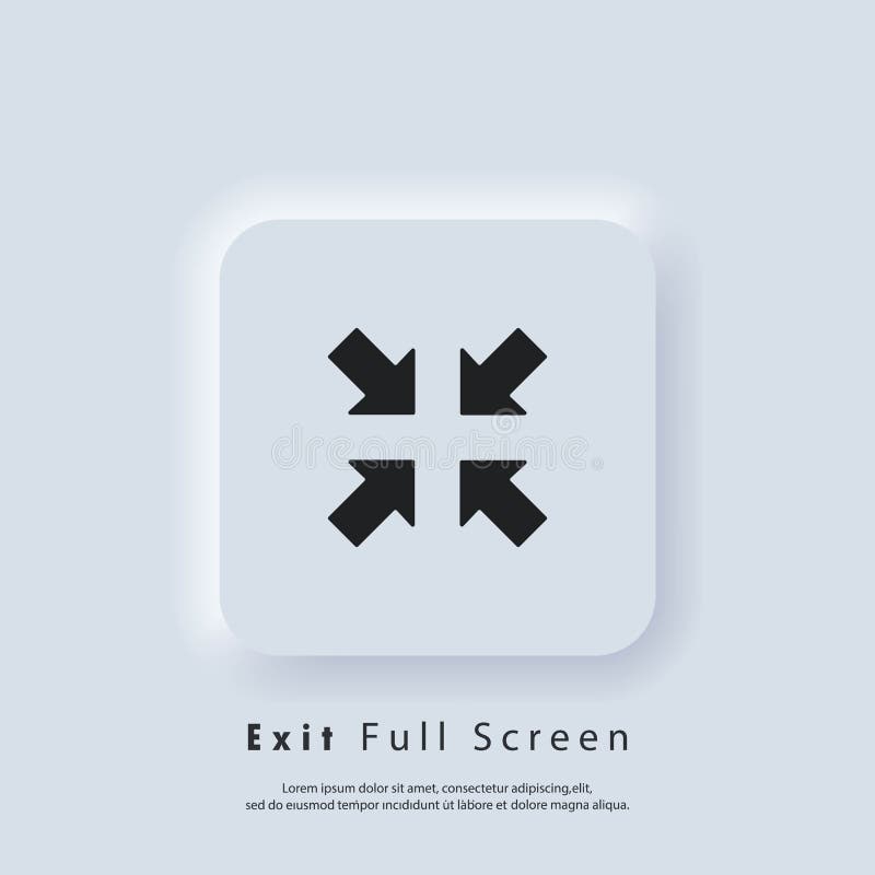 Maximize / Minimize Symbol. Full Screen Enter/exit Vector Icon. Stock Vector - Illustration of ...