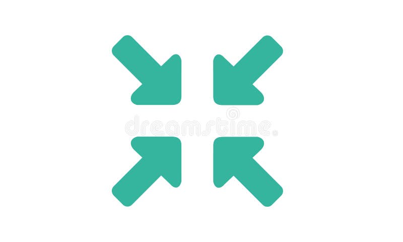 The Exit Full Screen Icon. Arrows Symbol. Flat Stock Vector ...