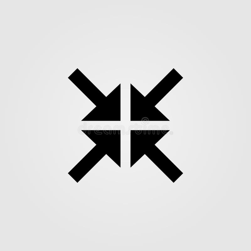 Exit Full Screen Icon. Minimize Screen Size Symbol Stock Vector ...