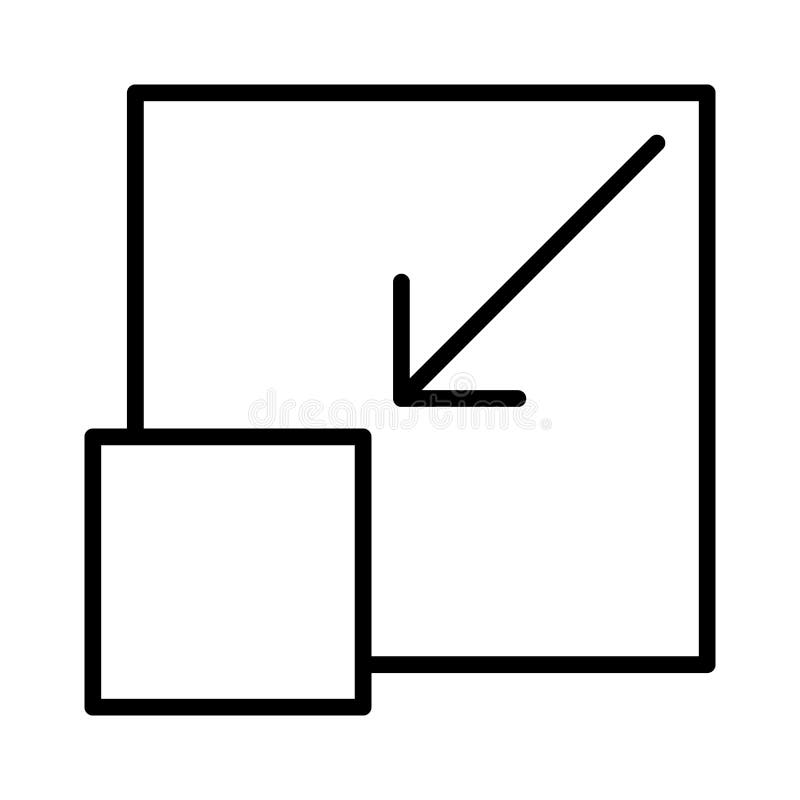 Fullscreen Pictogram Arrow Size Icon. Full Screen Bigger Extend Video ...